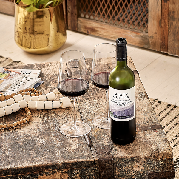 Misty Cliffs Non-Alcoholic Cabernet Sauvignon & Merlot - Premium ...