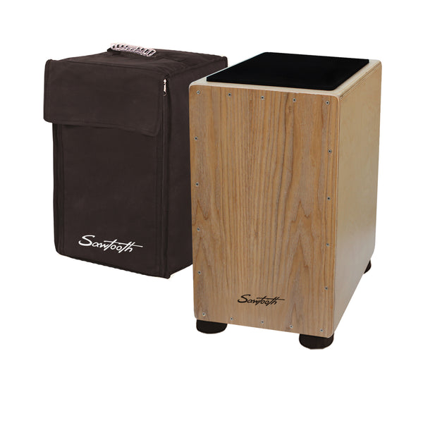 Sawtooth Ash Wood Cajon with Maple Back & Sides - Includes: Cajon ...